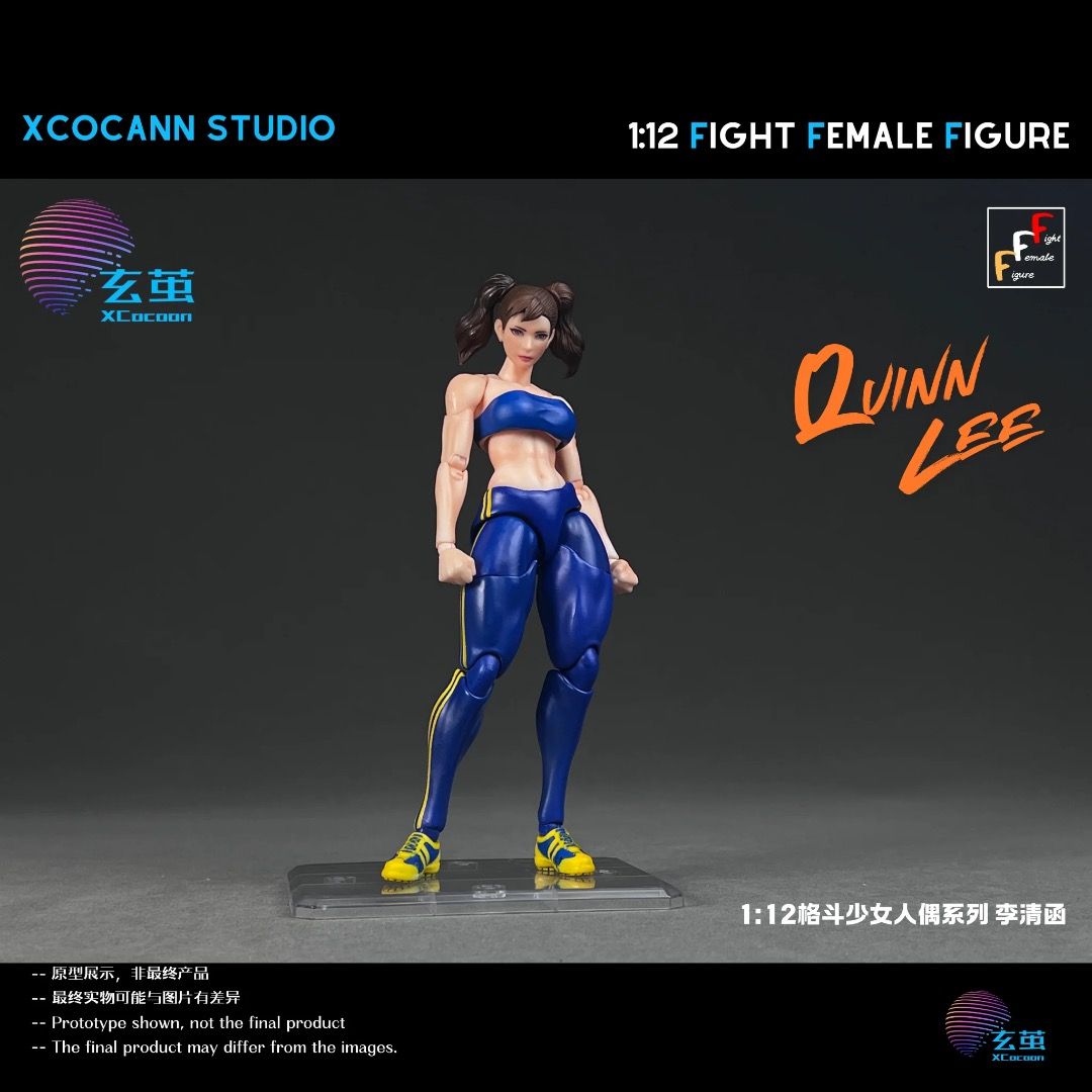 [PREORDER] Cocann Studio 1/12 Fight Female Figure series Quinn Lee fig ...