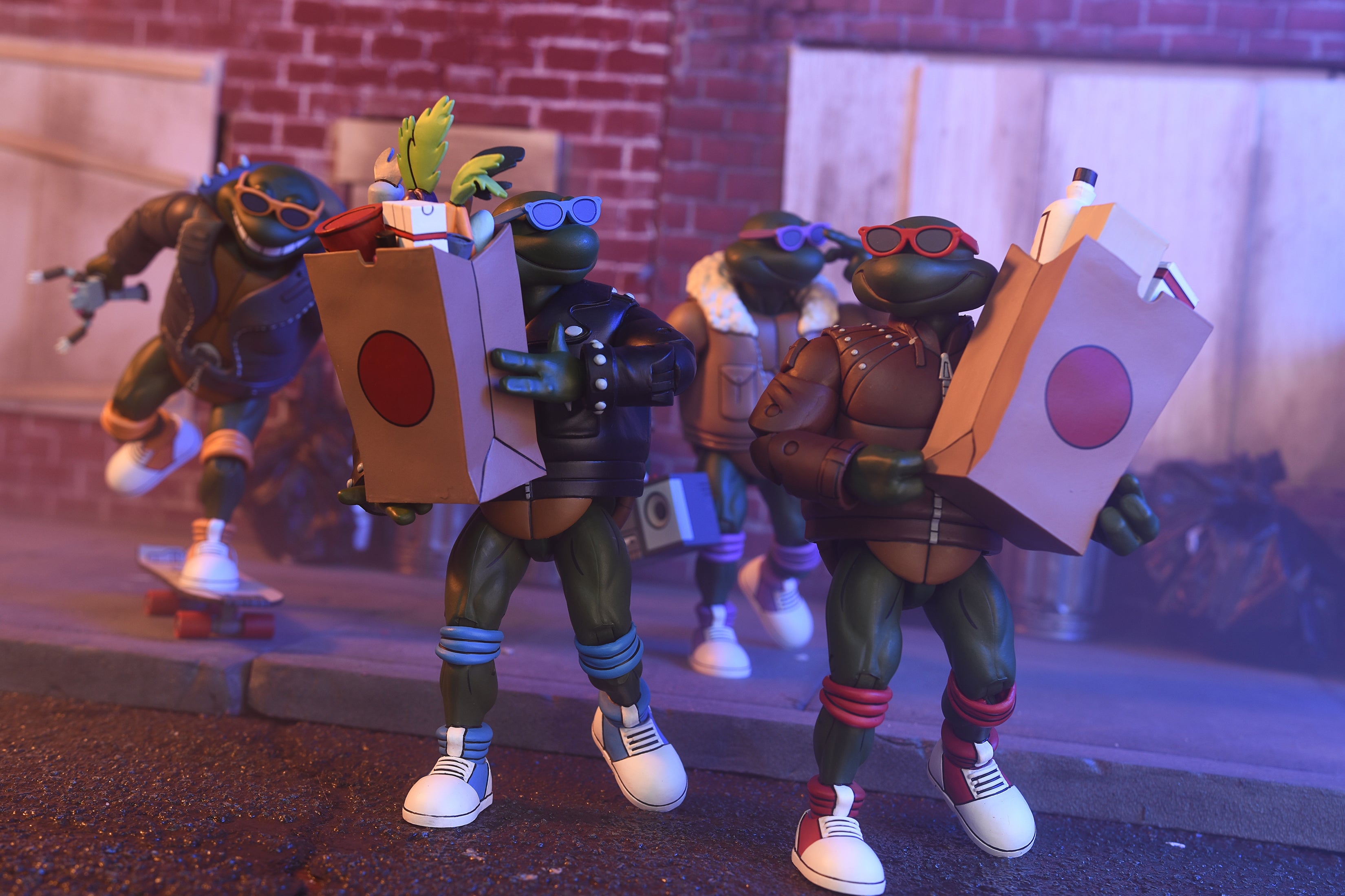 [PREORDER] TMNT (Cartoon) 7in Punk Turtles 4 Pack – Matt's Box Toy Store
