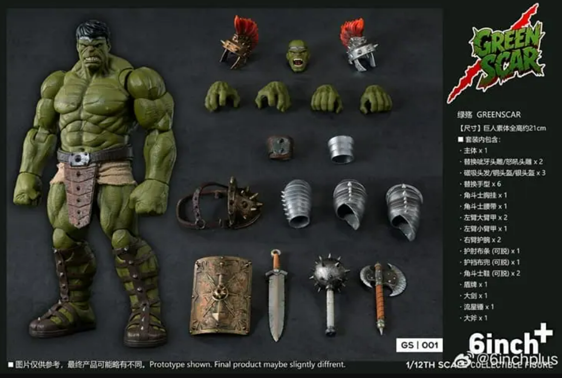 [PREORDER] 6INCHPLUS 1/12 GS001 GLADIATOR HULK – Matt's Box Toy Store